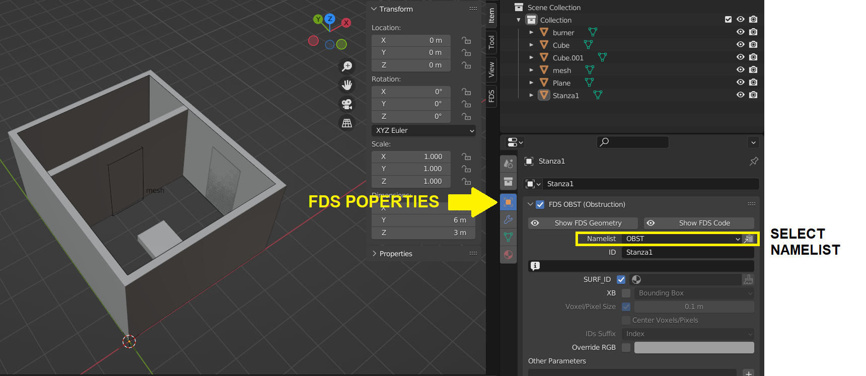 Import complex geometries with BlenderFDS - Cloud HPC